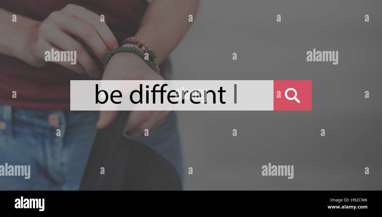 Be Different Creative You Idea Search Concept Stock Photo - Alamy