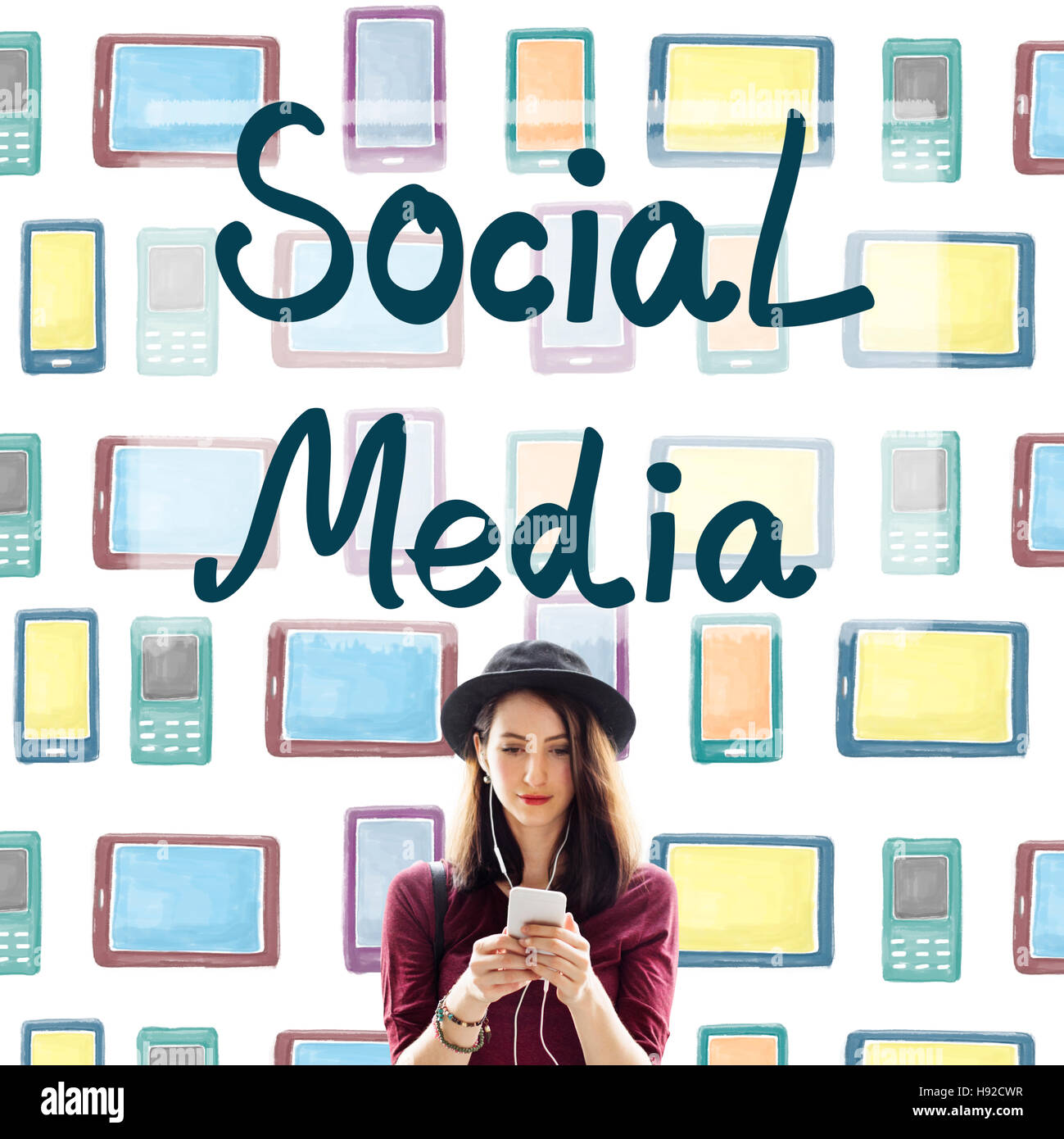 Social Media Globalization Connection Communication Concept Stock Photo ...