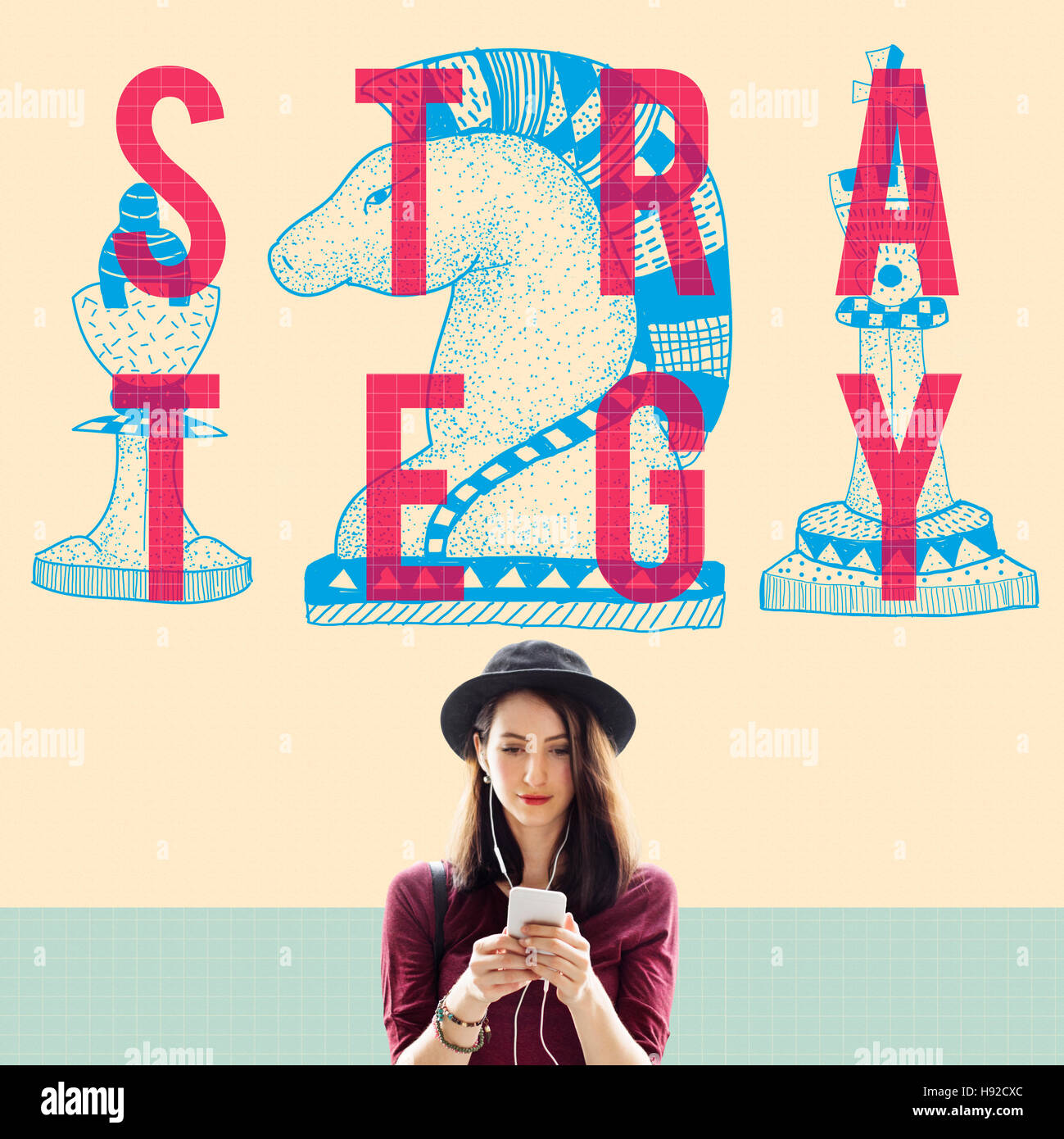 Knight Chess Piece Strategy Graphic Concept Stock Photo - Alamy