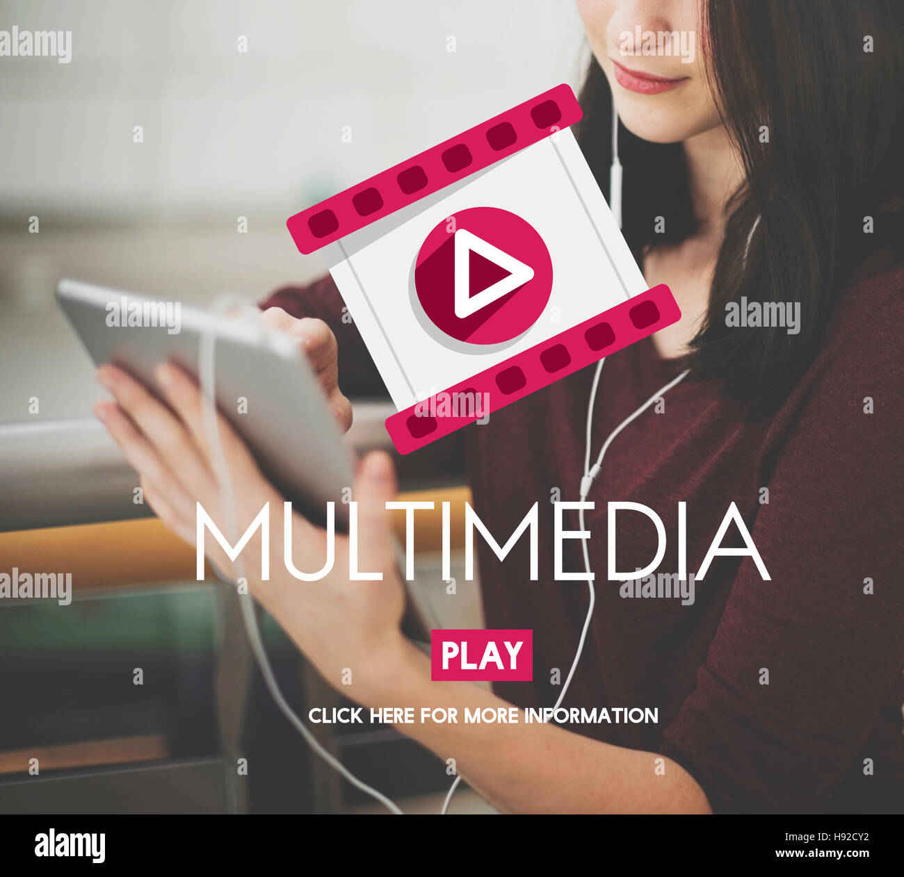 Multimedia Entertainment Media Digital Concept Stock Photo - Alamy