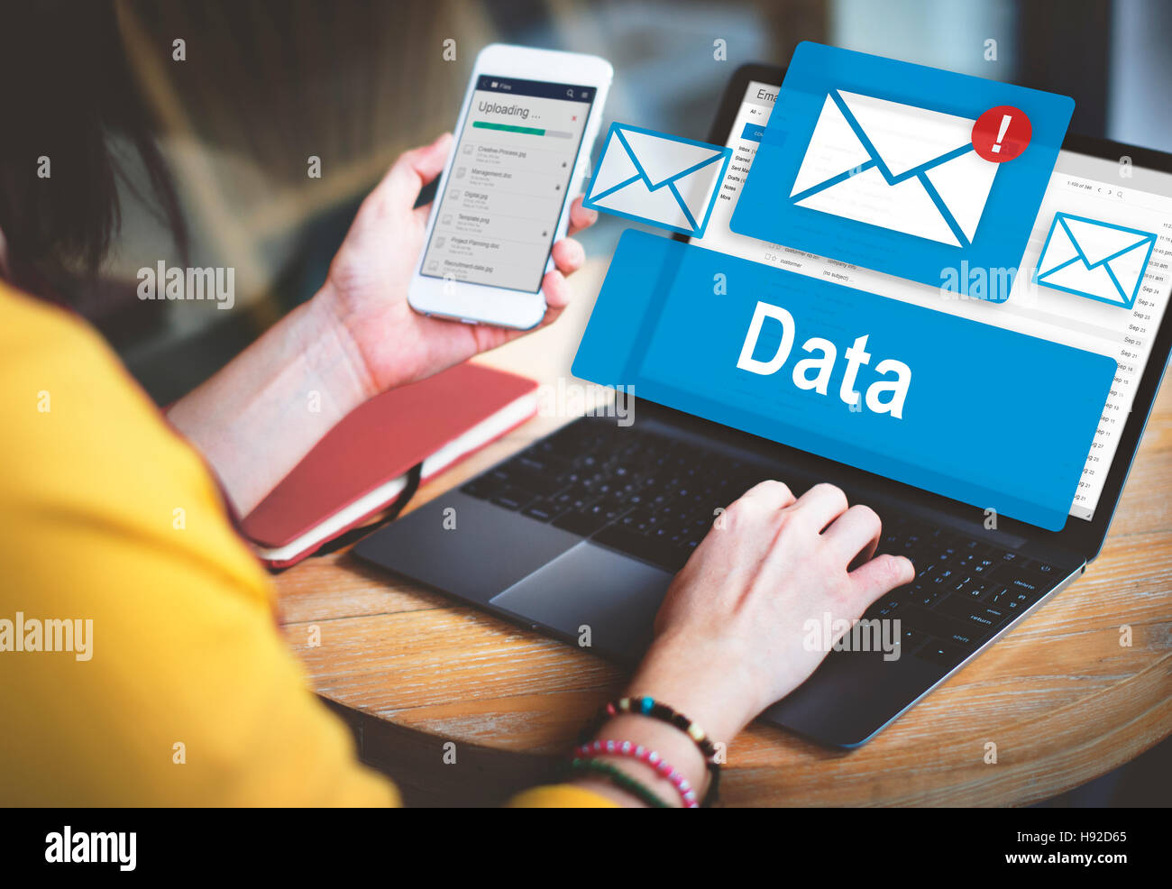 Data Information Email Connection Online Concept Stock Photo - Alamy