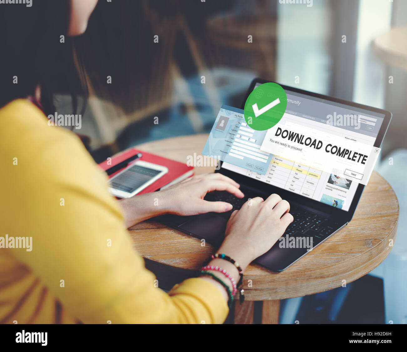 Download Complete Finish End Success Transfer Concept Stock Photo - Alamy