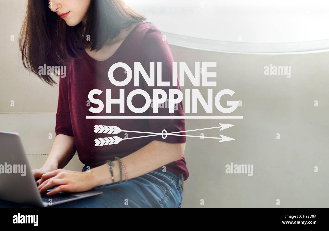 Online Shopping E-business Technology Shop Online Concept Stock Photo ...