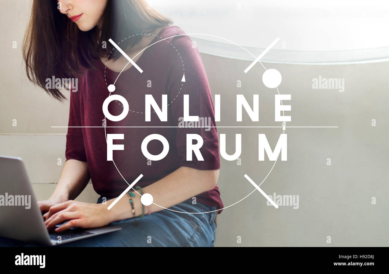 Online Forum COmmunity Sharing Technology Concept Stock Photo - Alamy
