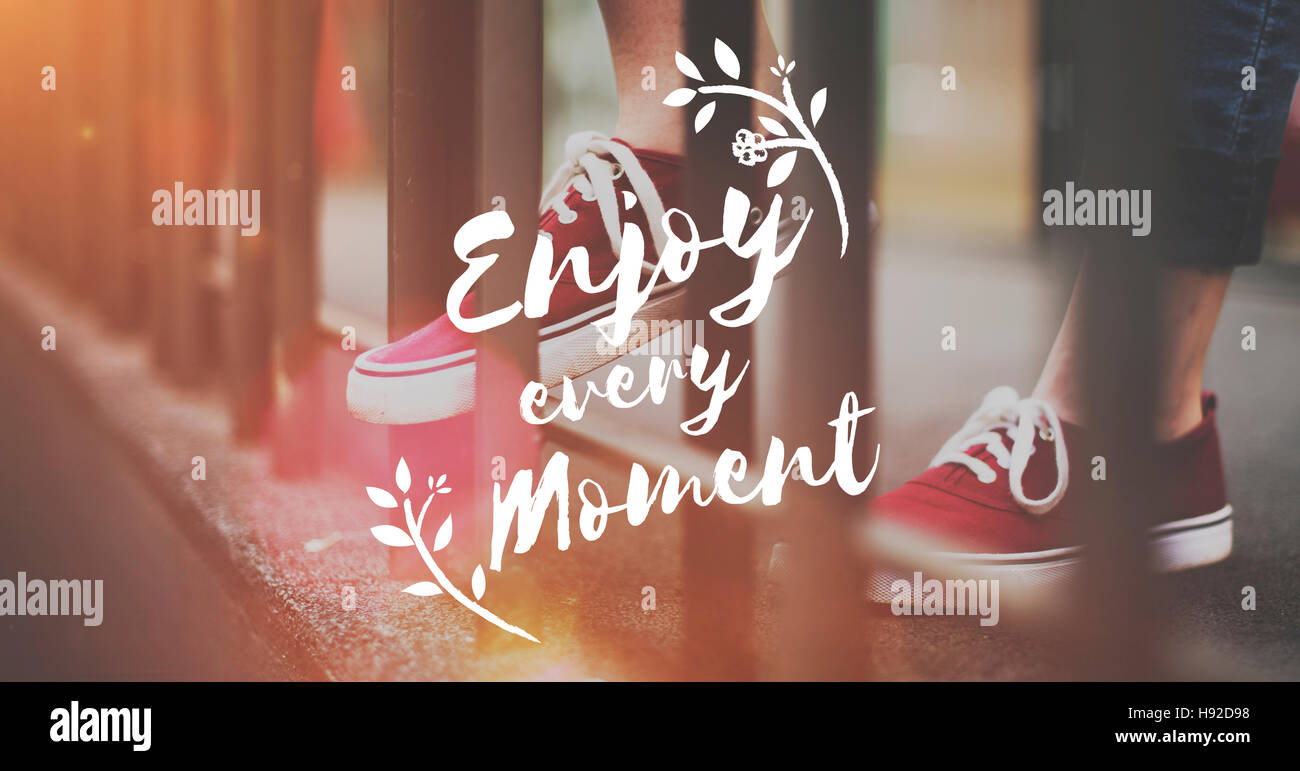 Enjoy Happiness Lifestyle Freedom Fun Concept Stock Photo - Alamy