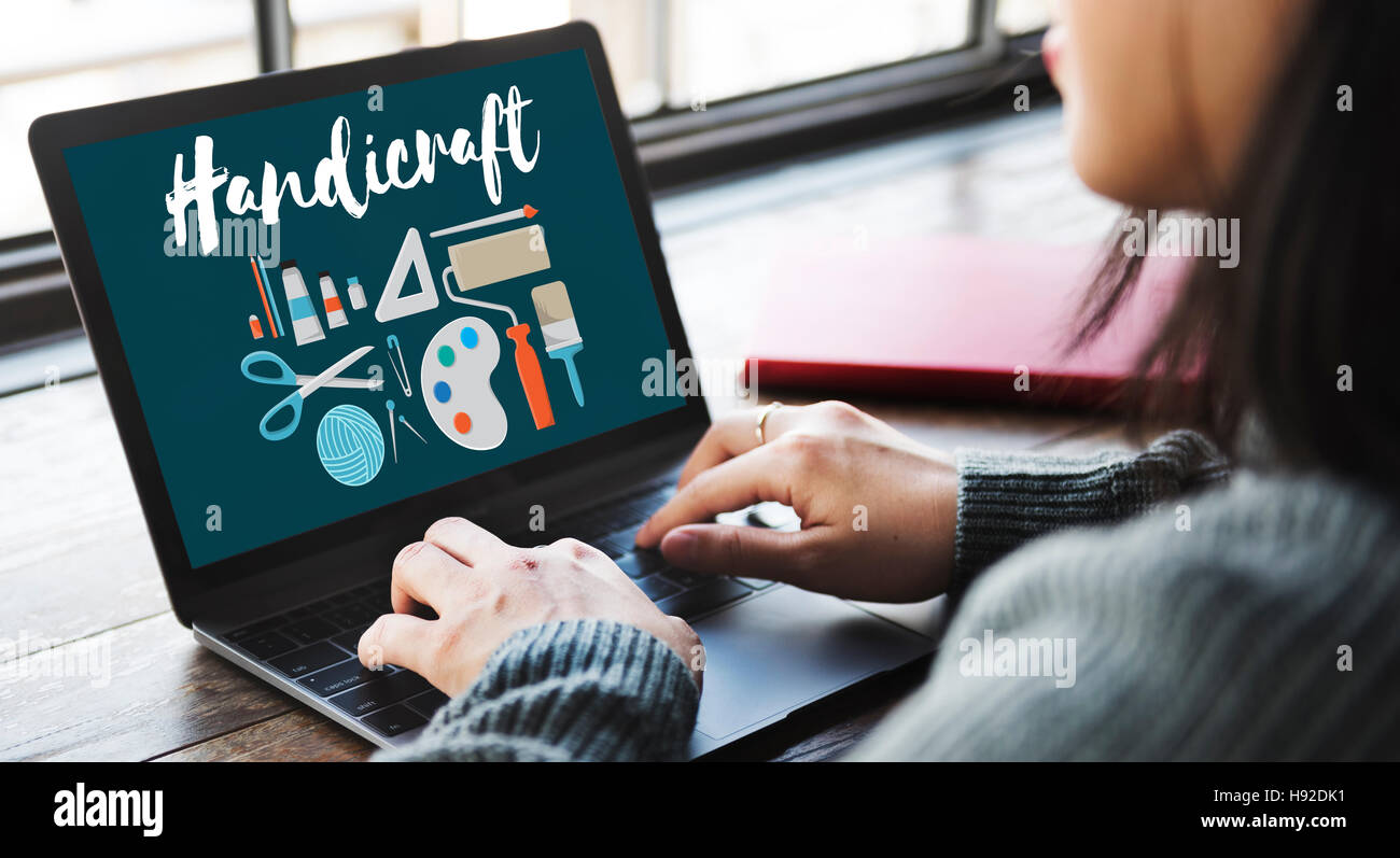 Handicraft Handmade Handiwork Art Design Ideas Concept Stock Photo - Alamy