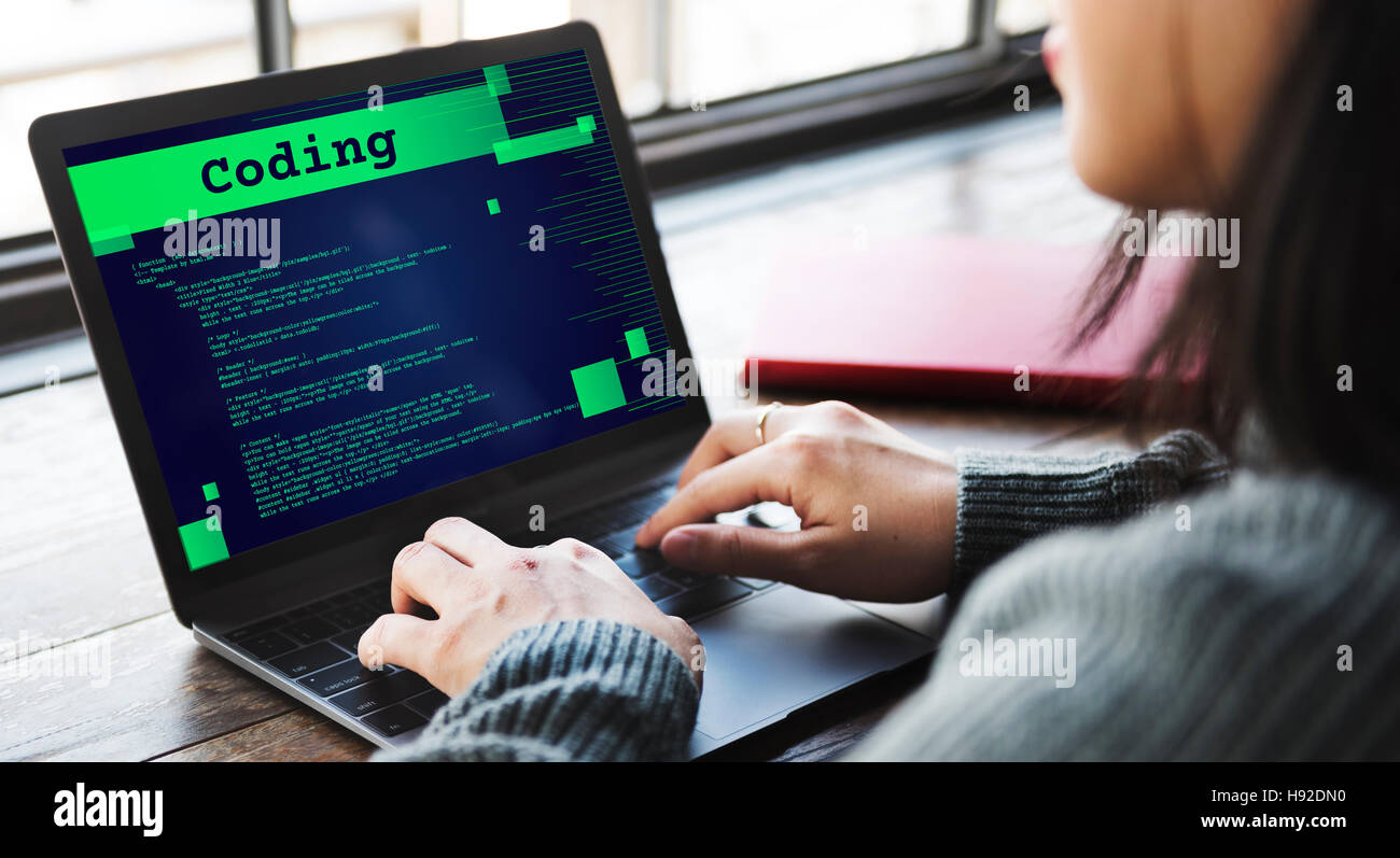 Coding Analysis Computer Data Internet Code Concept Stock Photo - Alamy
