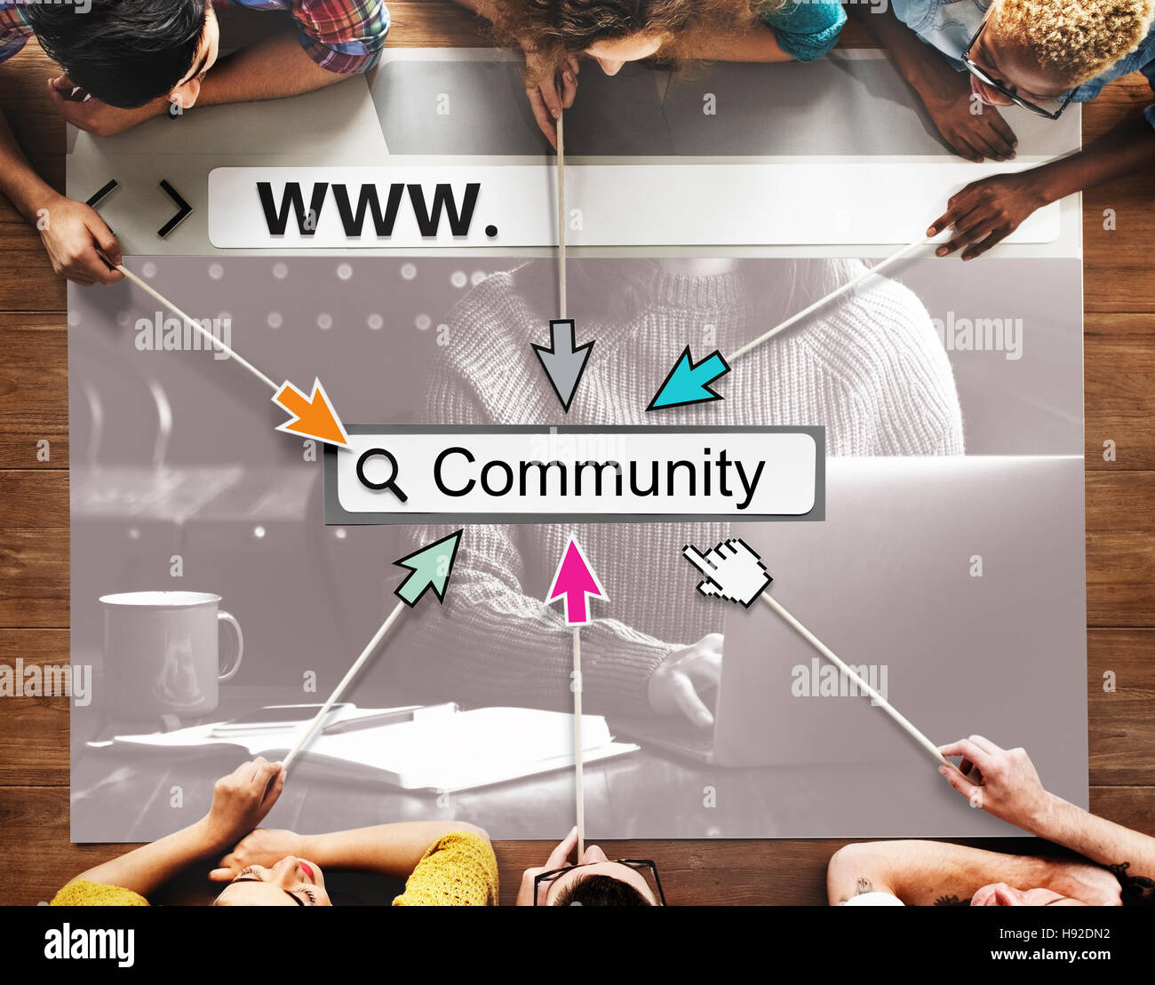 Community Group Website Web Page Online Technology Concept Stock Photo ...