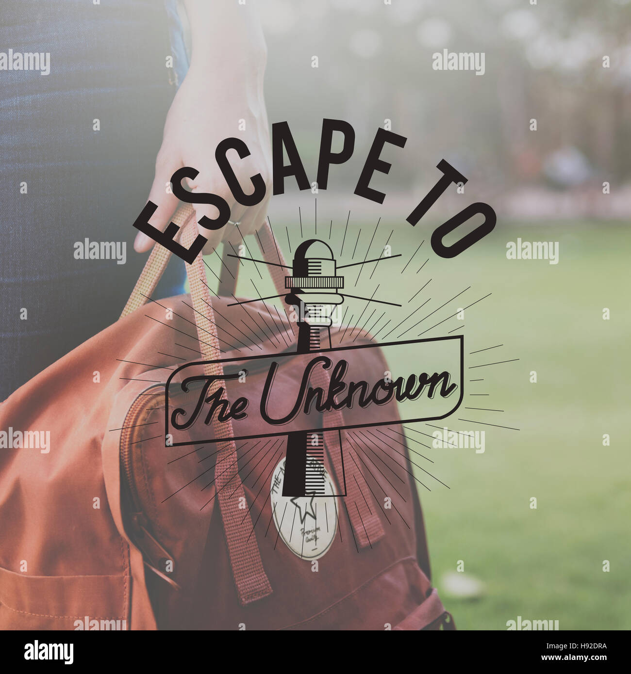 Escape To The Unknown Graphic Concept Stock Photo - Alamy