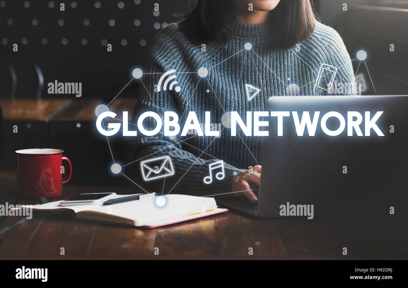 Social Networking Global Communications Technology Connection Concept Stock Photo - Alamy
