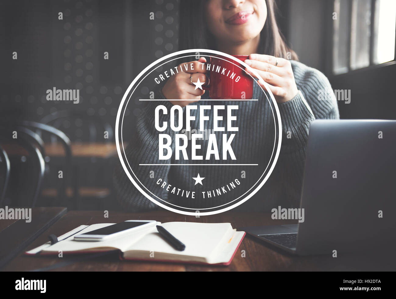Coffee Break Cafe Relax Enjoy Concept Stock Photo - Alamy