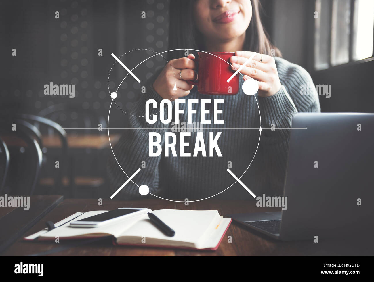 Coffee Break Cafe Relax Enjoy Concept Stock Photo - Alamy