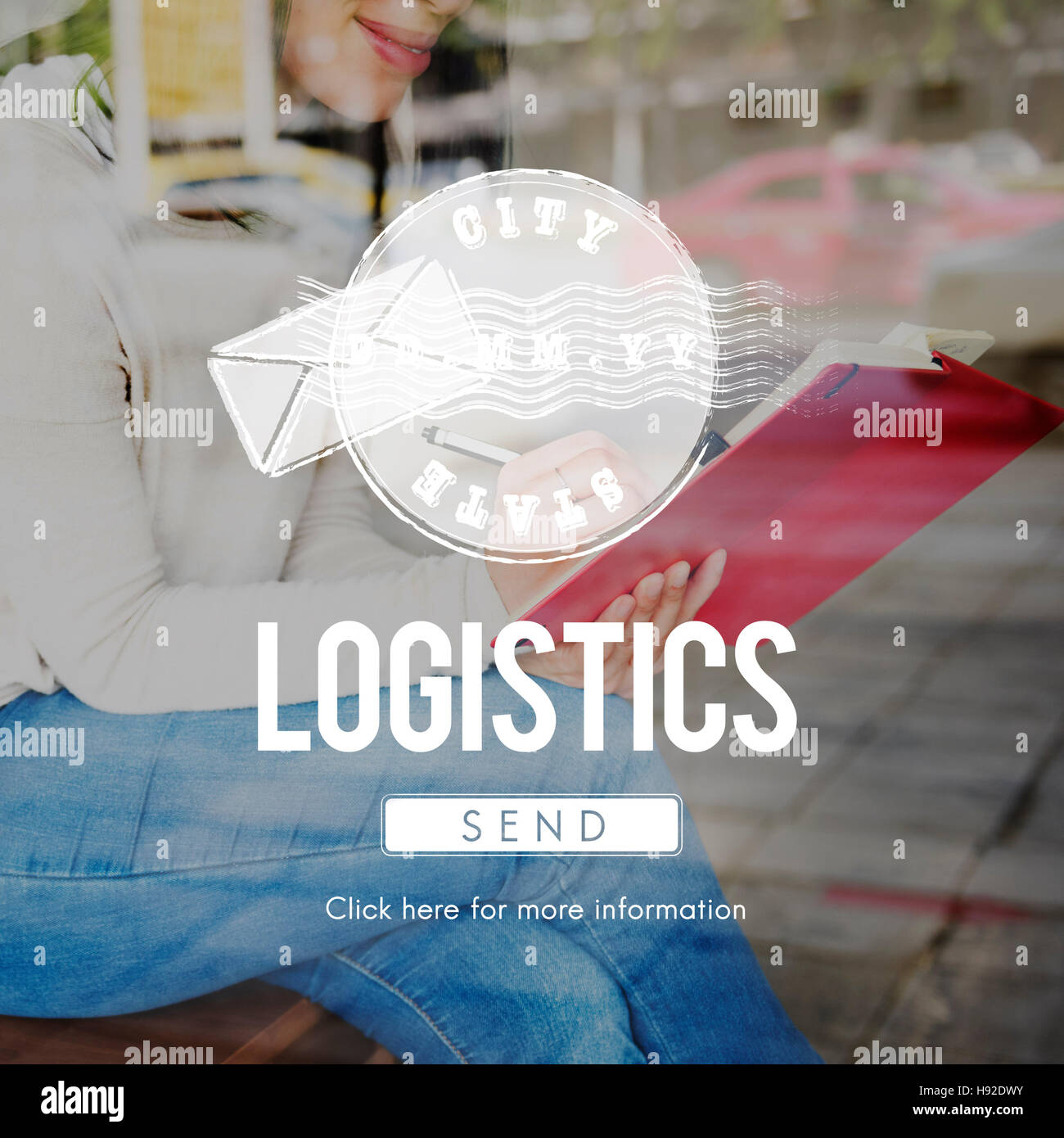 Postal Post Delivery Stamp Graphic Concept Stock Photo - Alamy