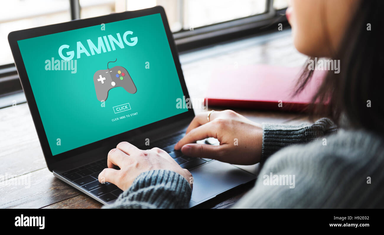 Gaming Entertainment Fun Hobby Digital Technology Concept Stock Photo ...