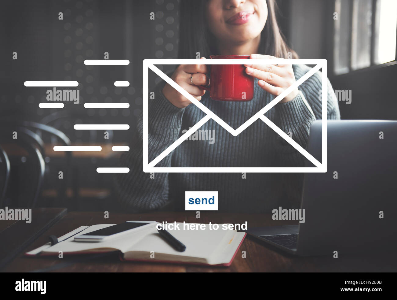 Email Communication Correspondance Envelope Concept Stock Photo - Alamy