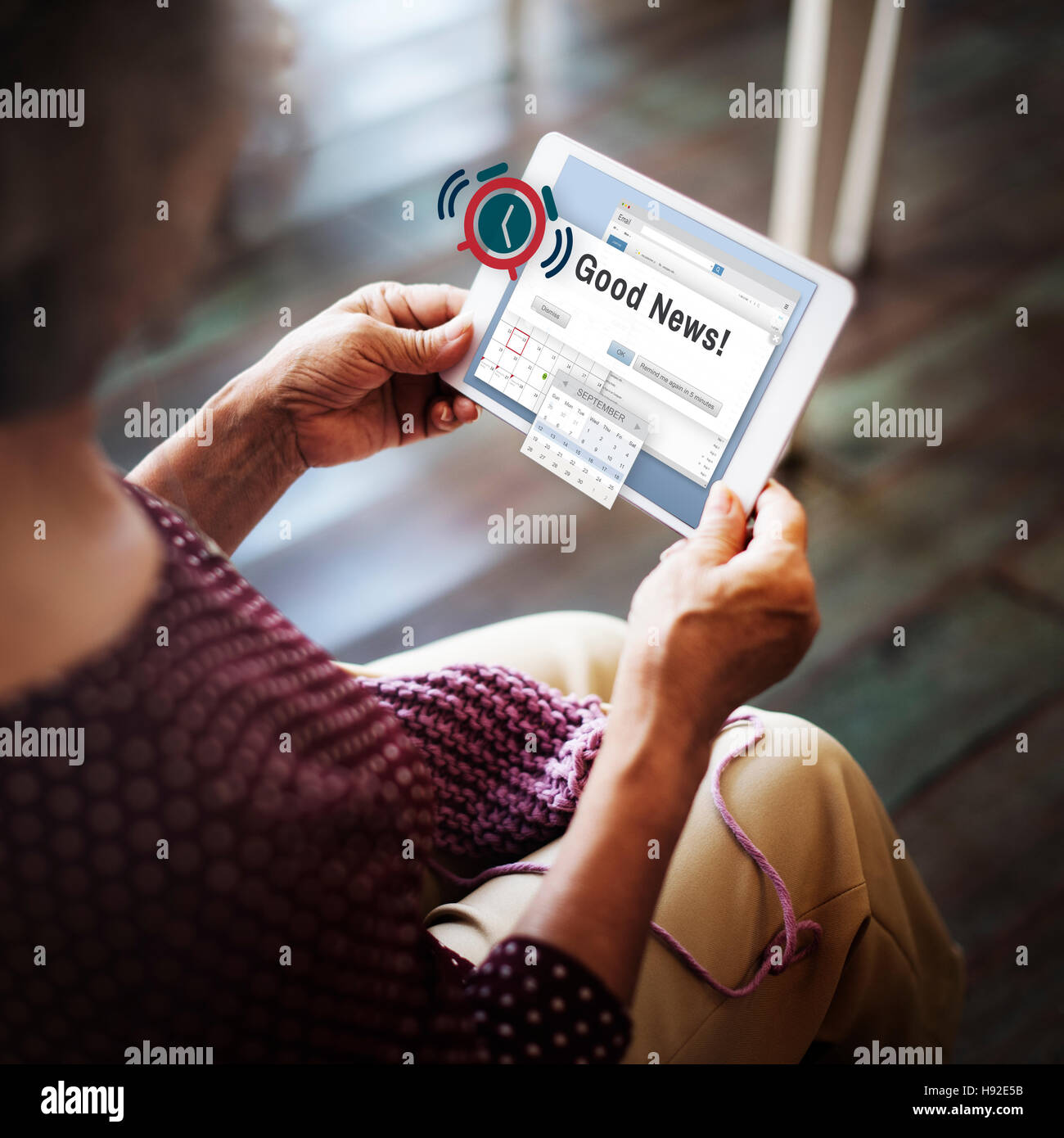 Good News Information Announcement Thinking Concept Stock Photo - Alamy