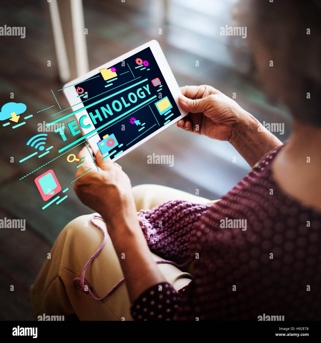Technology Modern Device Connection Network Concept Stock Photo - Alamy