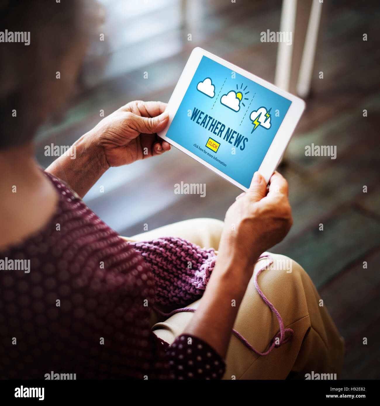 Weather News Information Reporter Concept Stock Photo - Alamy