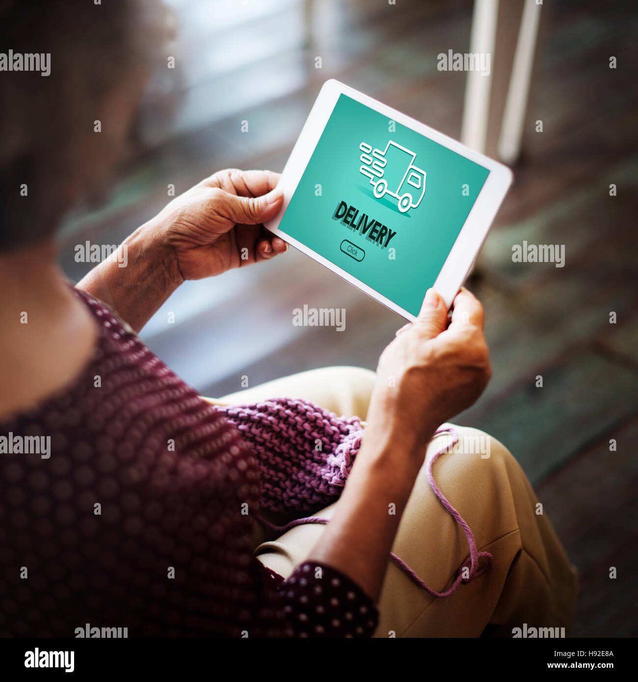 Truck Car Fast Delivery Service Concept Stock Photo - Alamy