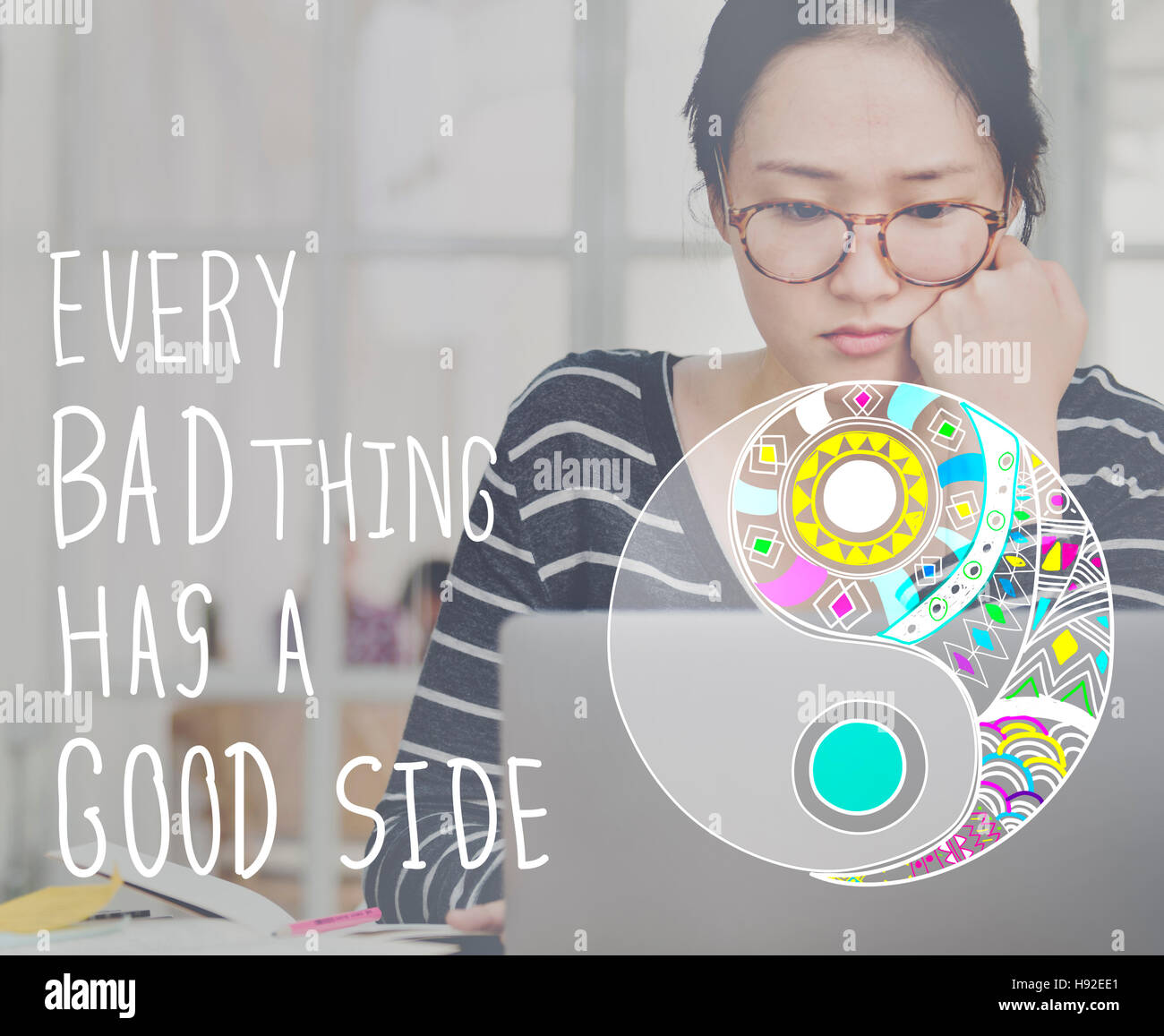 Experience Good Positive Qoute Encouragement Concept Stock Photo - Alamy