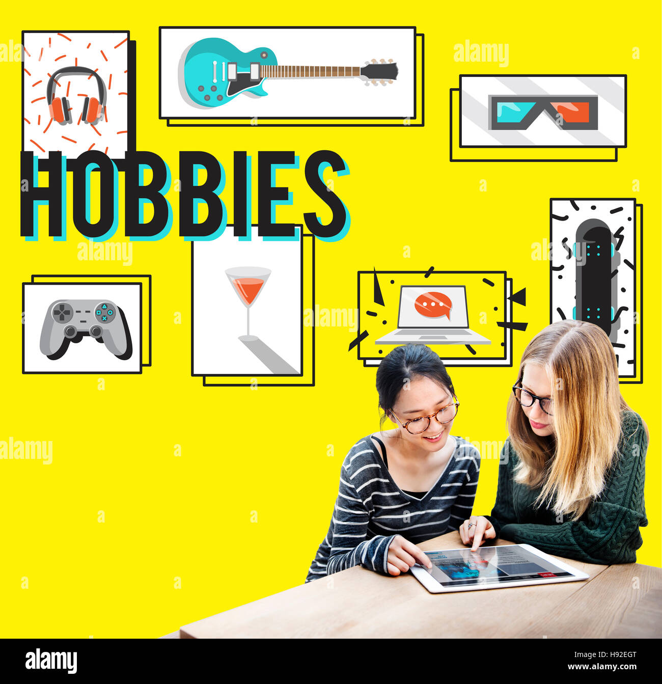 Hobby Free Time Leisure Media Concept Stock Photo - Alamy