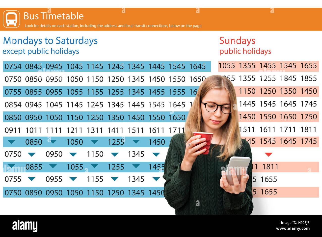 Digital schedule bus hi-res stock photography and images - Alamy