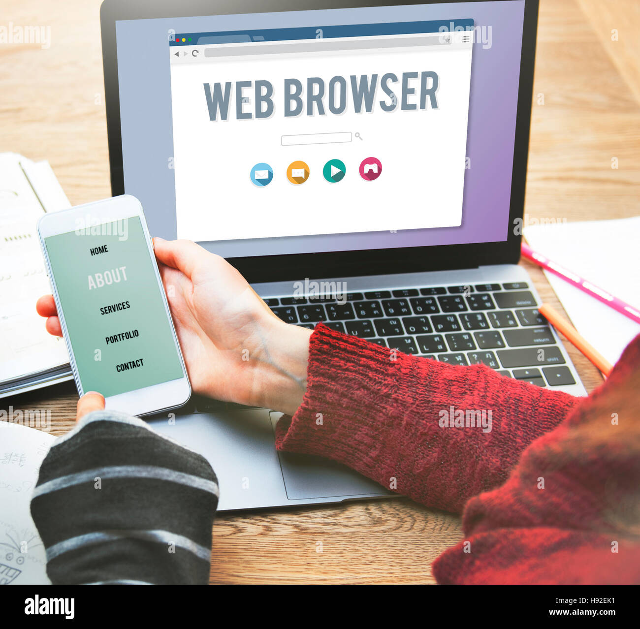 Generic Web Browser Online Page Concept Stock Photo - Alamy