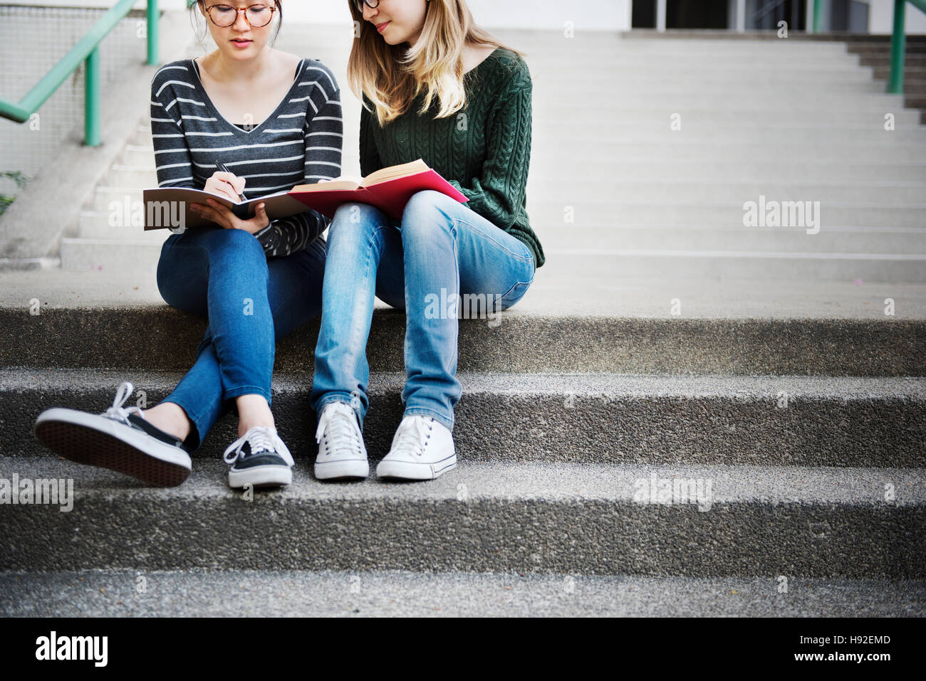 Women Talking Friendship Studying Brainstorming Concept Stock Photo - Alamy