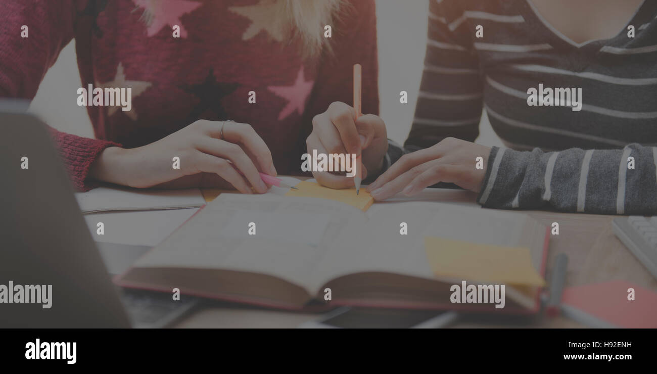 Friends Together Ideas Sharing Homework Talking Concept Stock Photo - Alamy