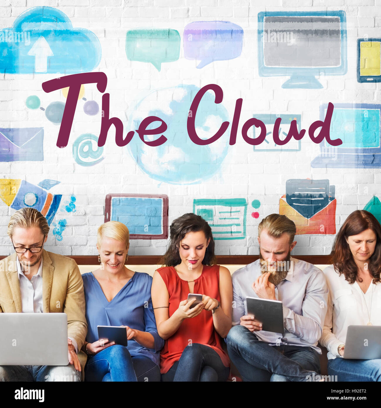 The Cloud Computing Networking Connection Concept Stock Photo - Alamy
