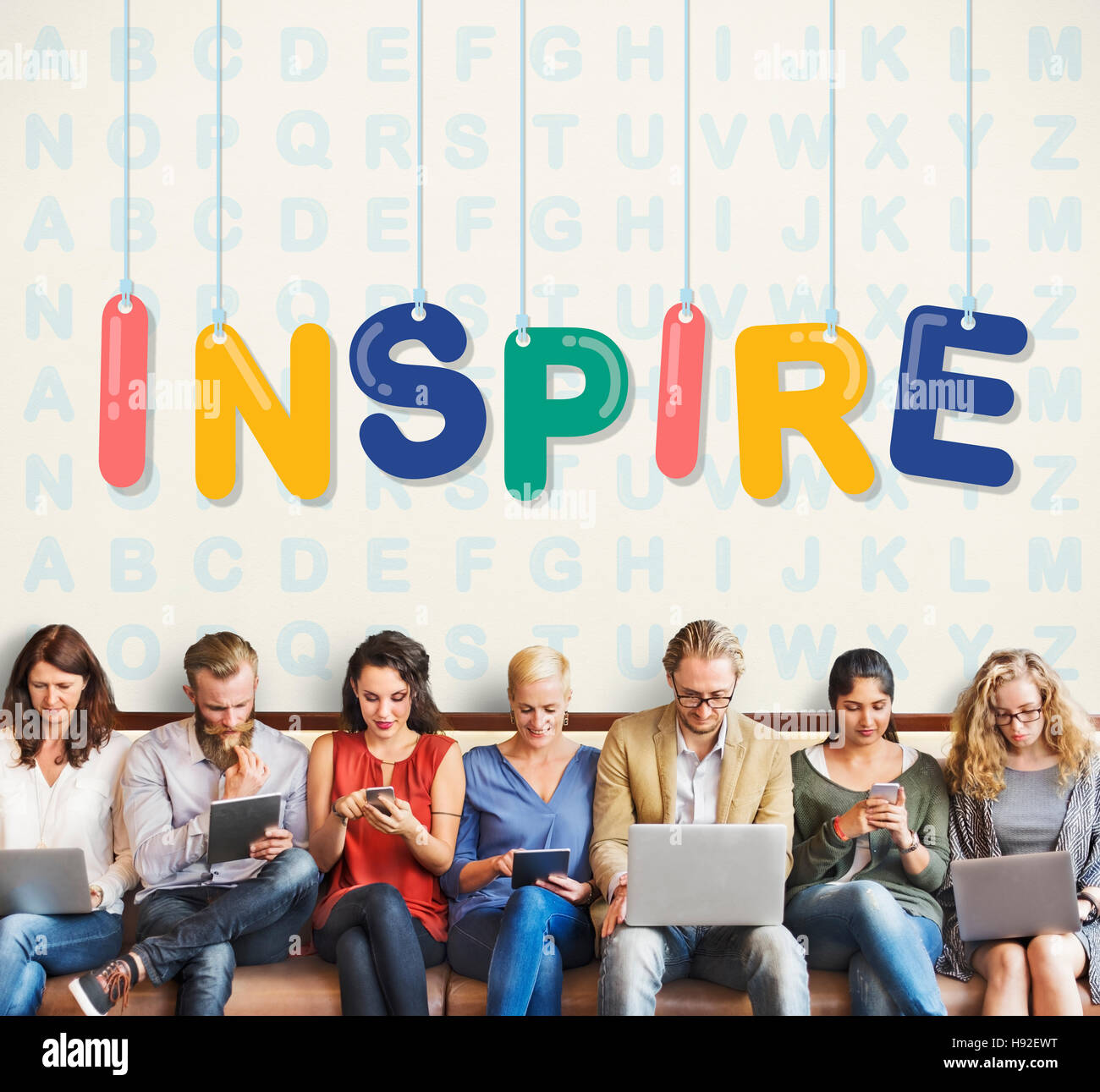 Inspire Hopeful Believe Aspiration Vision Innovate Concept Stock Photo ...