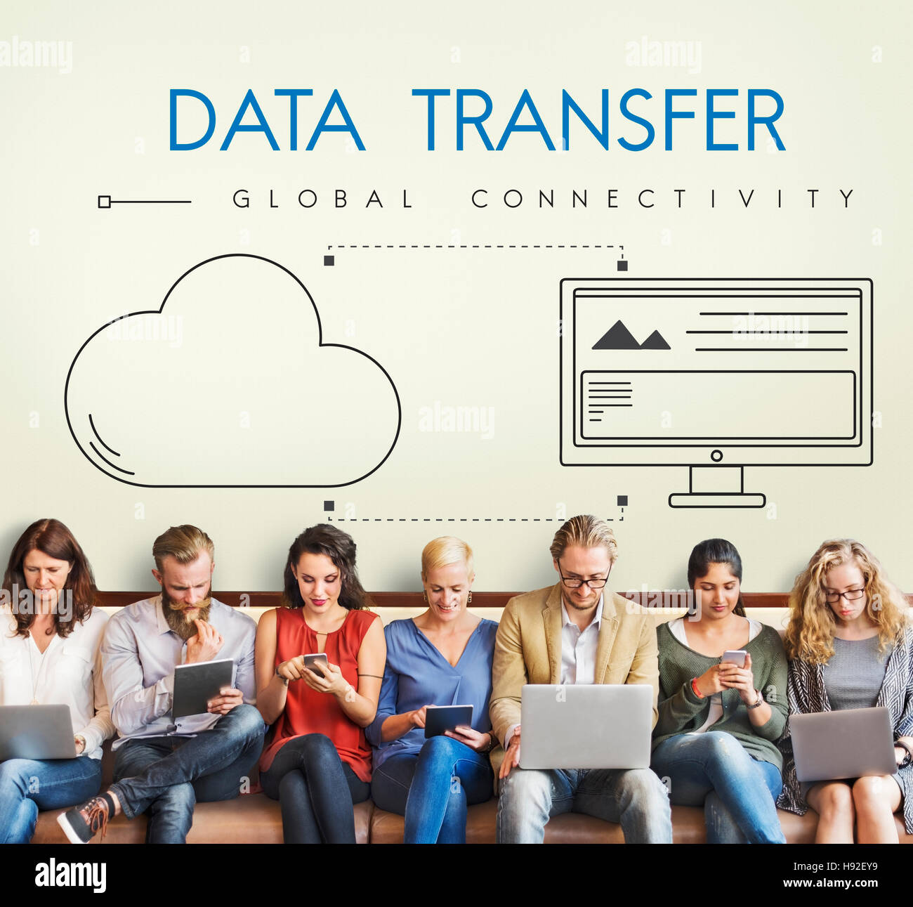 Network Cloud Backup Storage Download Concept Stock Photo - Alamy