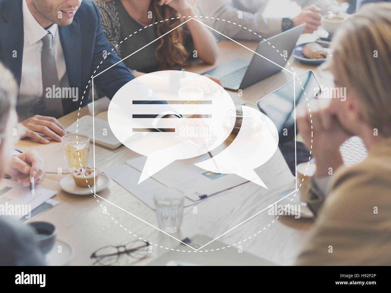 Messenger Discussion Community Technology Graphic Concept Stock Photo ...