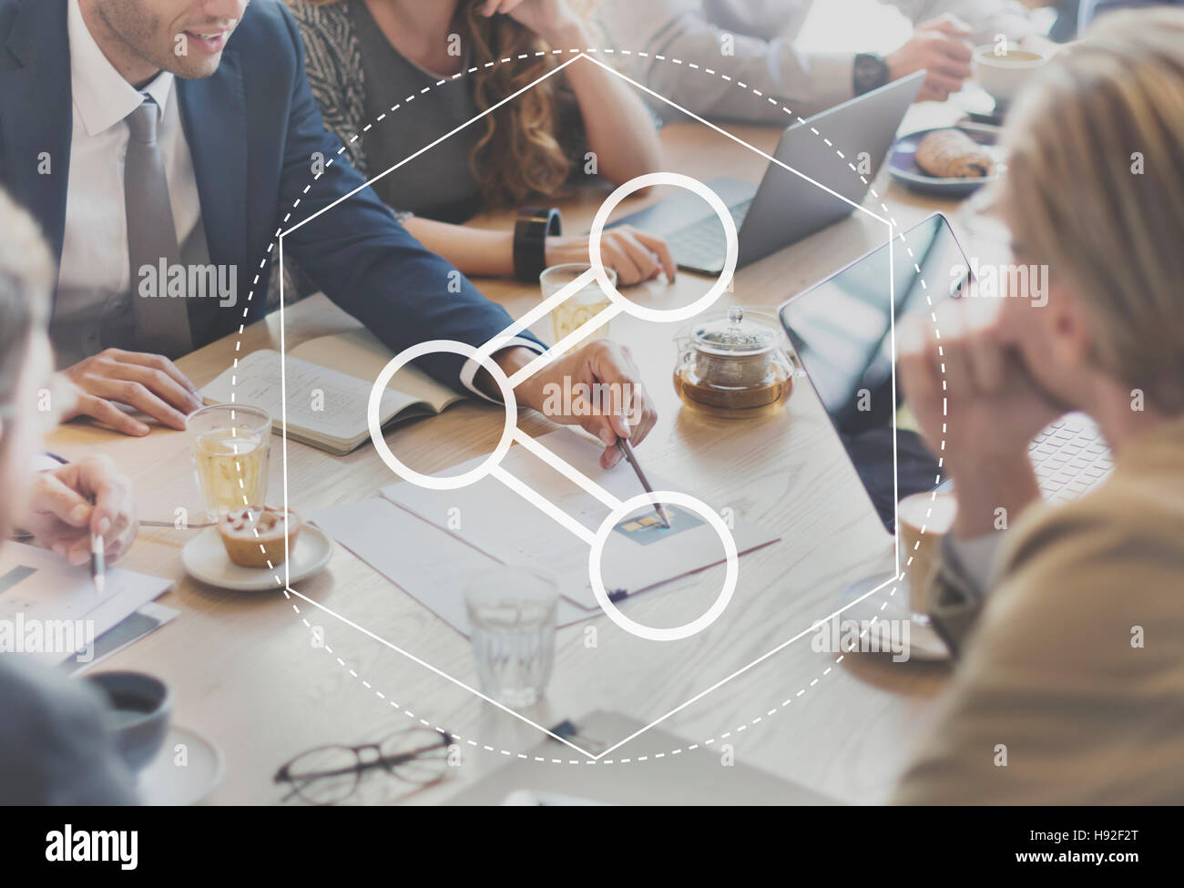 Link Sharing Information Technology Graphic Concept Stock Photo - Alamy