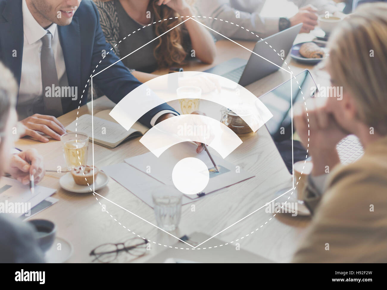 Internet WiFi Network Connection Graphic Concept Stock Photo - Alamy