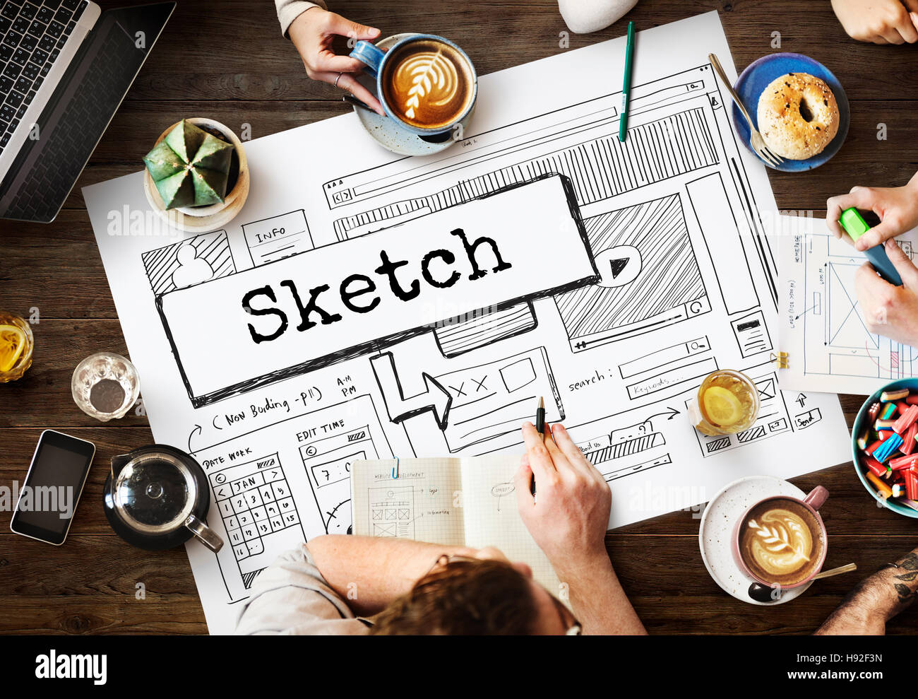Sketch Ideas Design Conceptualize Plan Concept Stock Photo - Alamy