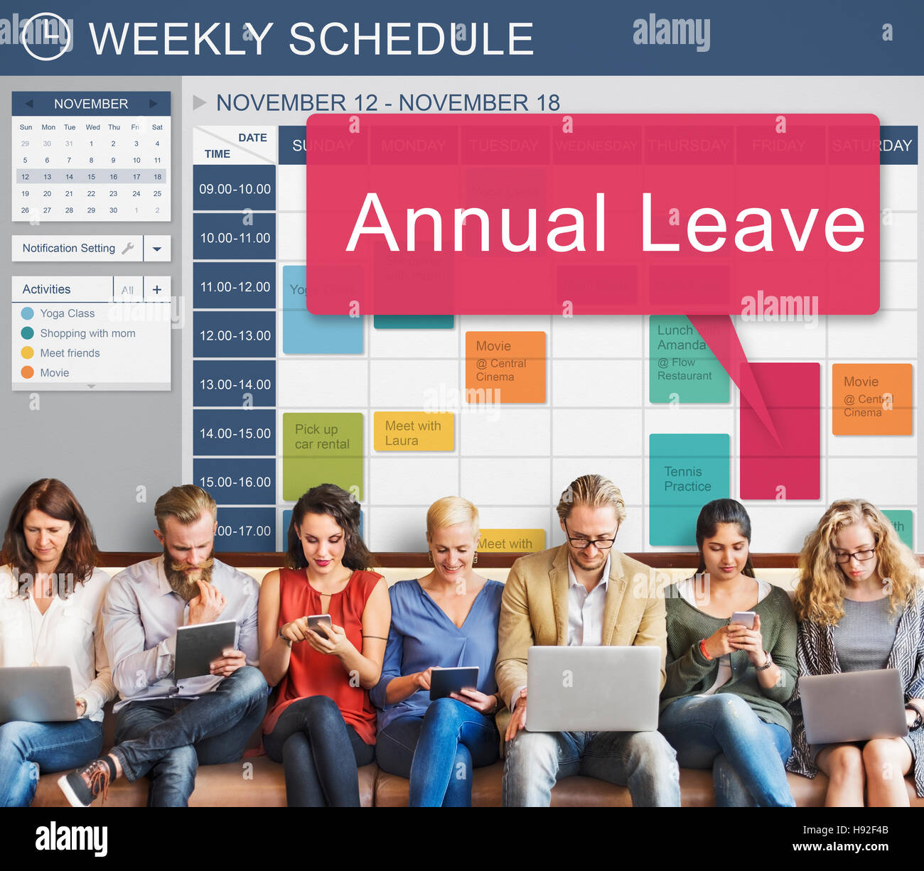 Annual leave calendar hi-res stock photography and images - Alamy