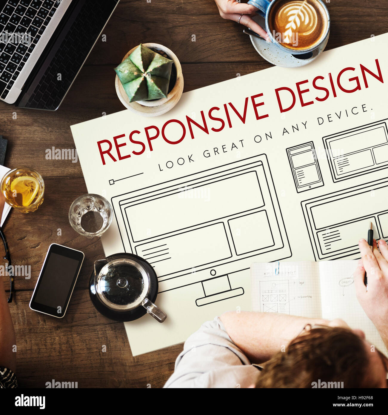Responsive Design Layout Webpage Template Concept Stock Photo - Alamy