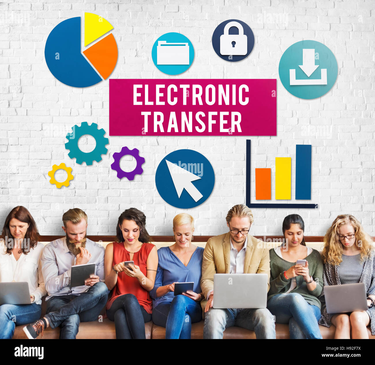Electronic Transfer Banking Data Internet Concept Stock Photo - Alamy
