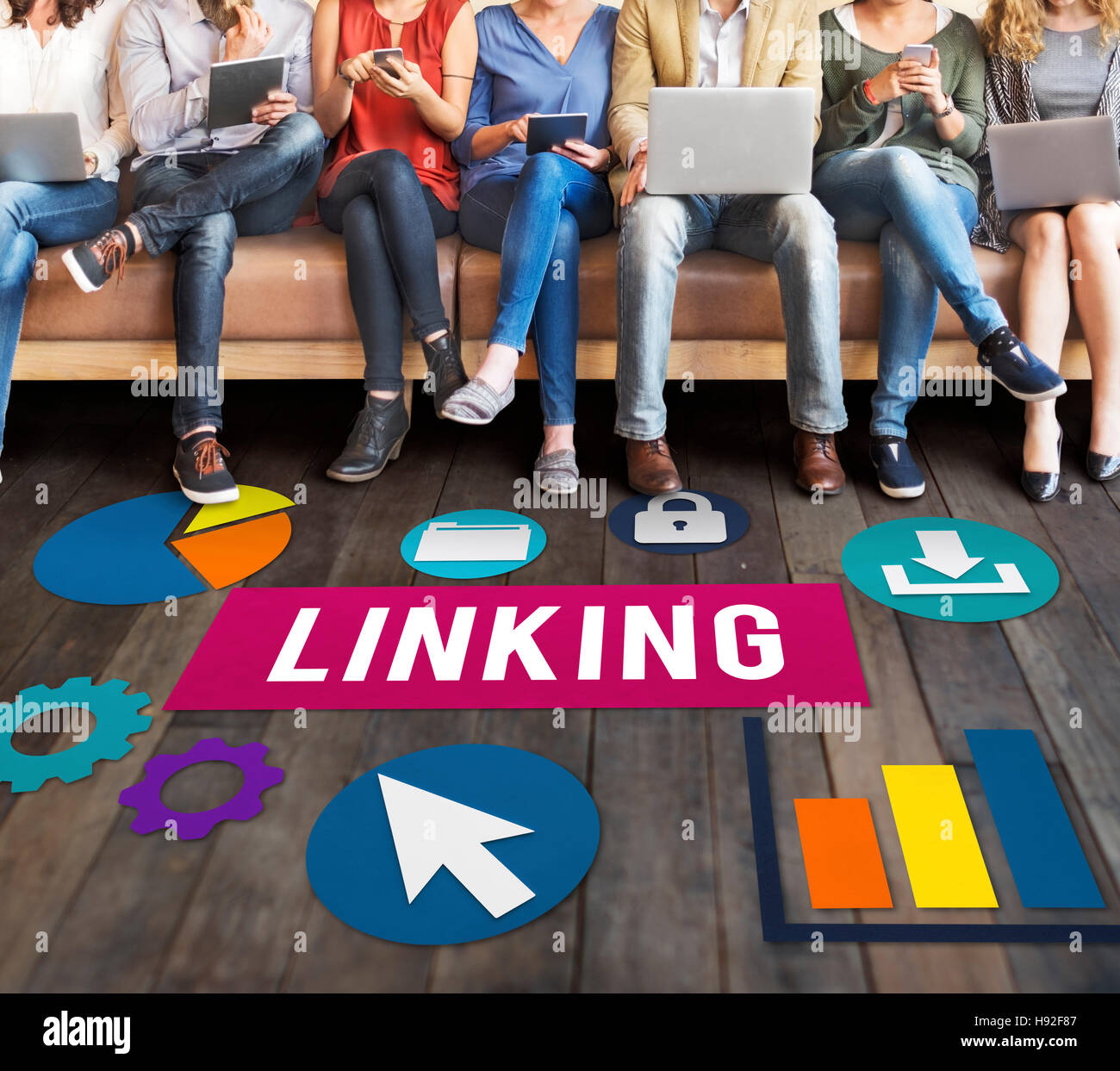 Linking Connection Share Hyperlink Concept Stock Photo - Alamy