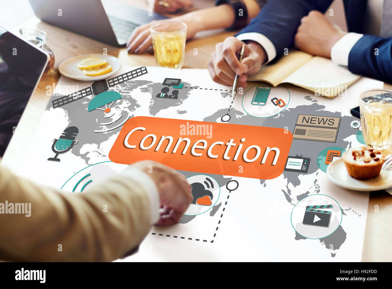 Connection Communication Interconnection Concept Stock Photo - Alamy
