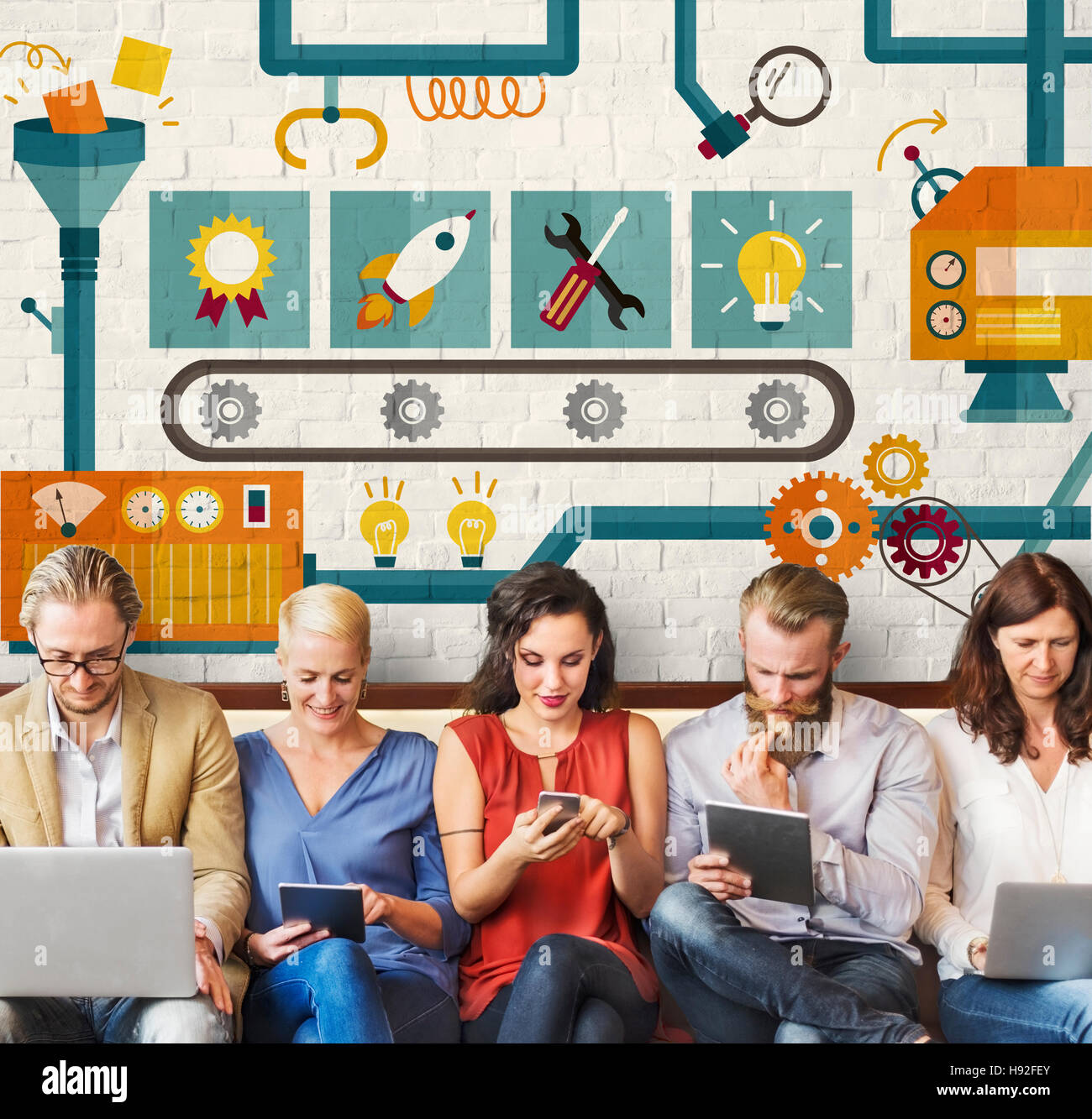 Automation Processing Industry Machinery Concept Stock Photo - Alamy