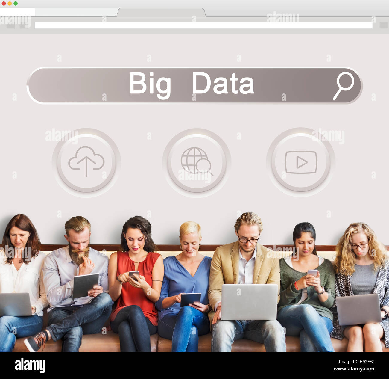Big Data Domain Web Page SEO Concept Stock Photo - Alamy