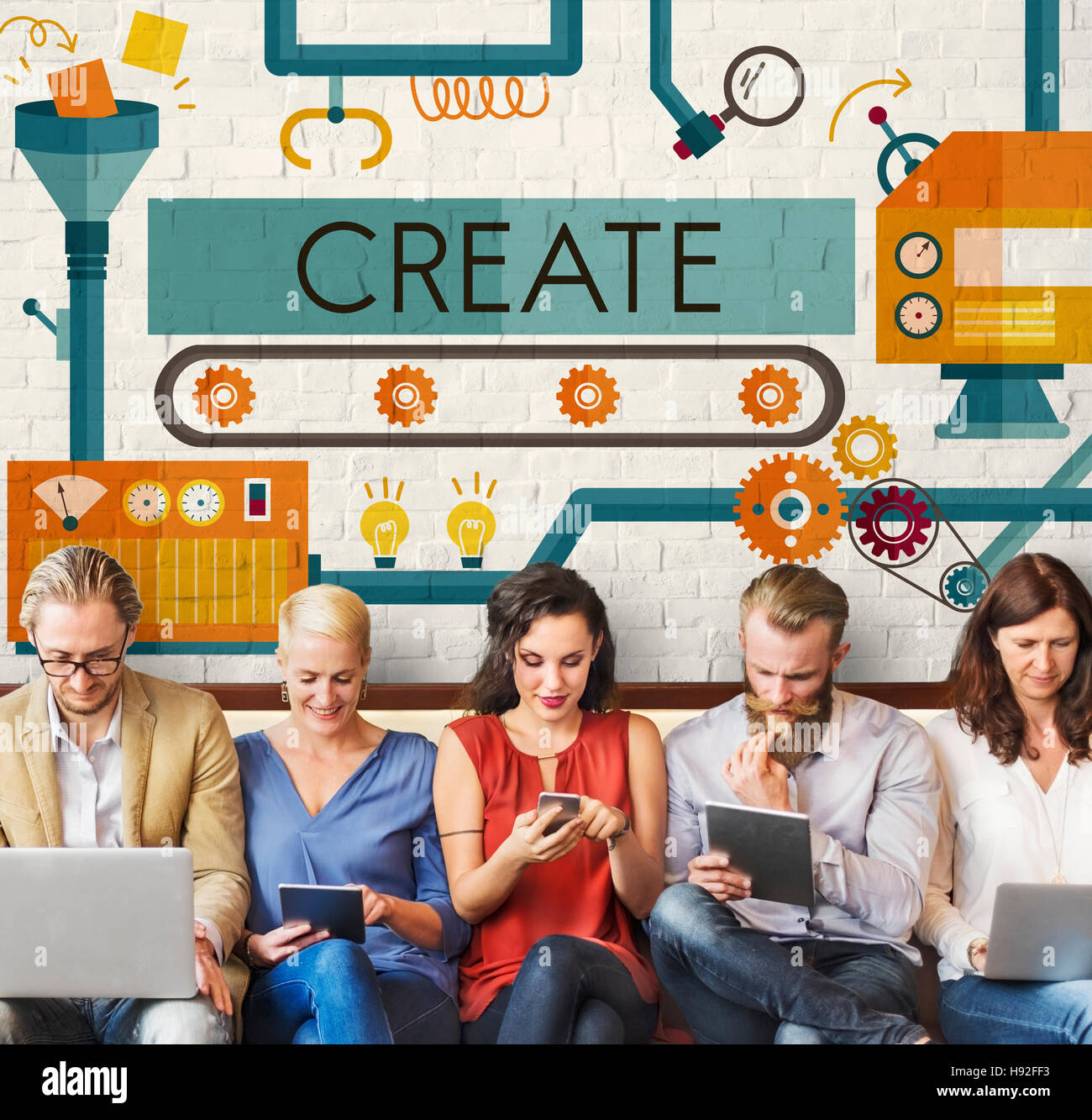Create Innovation Imagination Development Ideas Concept Stock Photo - Alamy