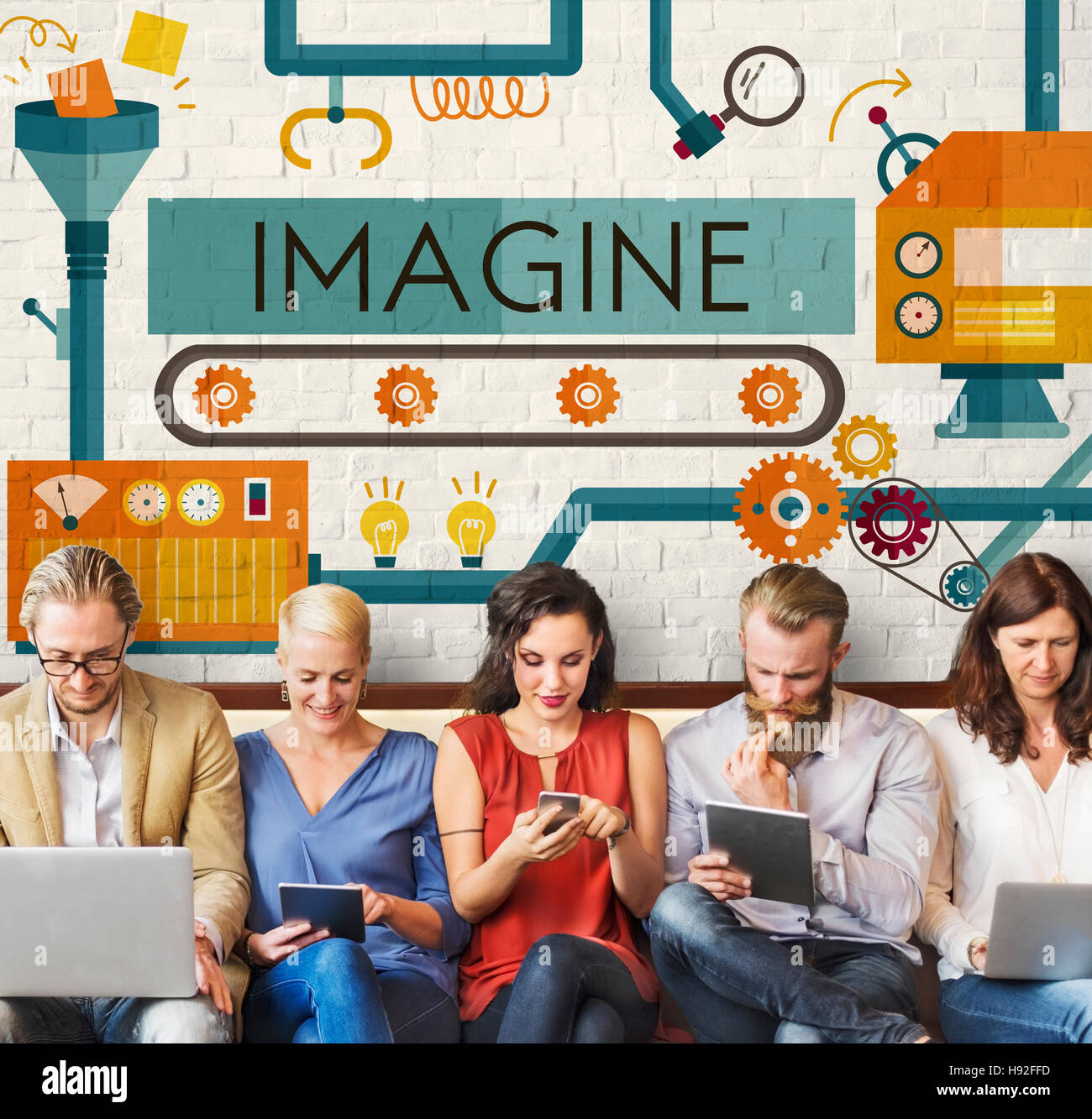 Innovation Ideas Imagine Processing System Concept Stock Photo - Alamy