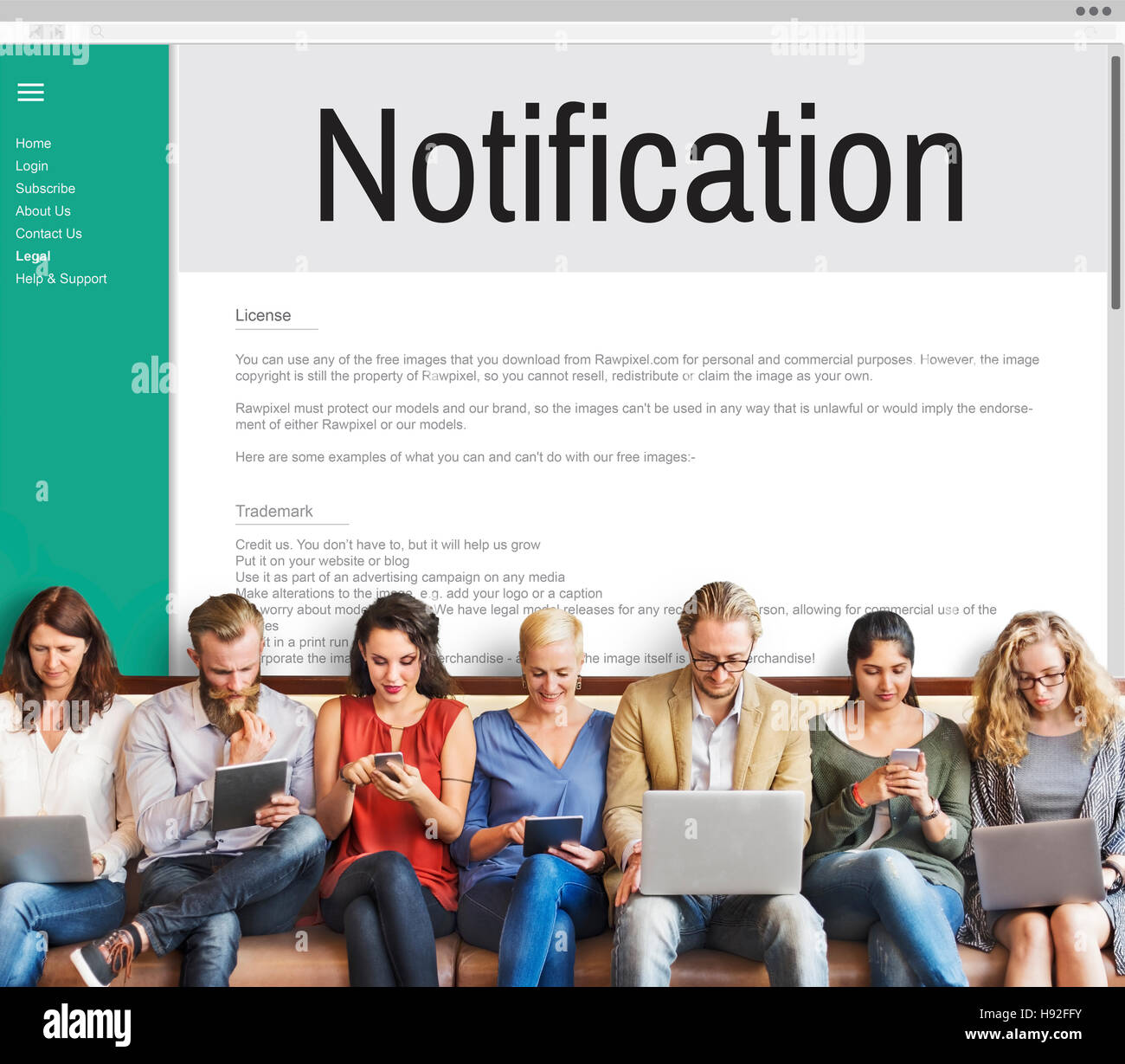 Notification Alert Icon Inbox Internet Message Concept Stock Photo - Alamy
