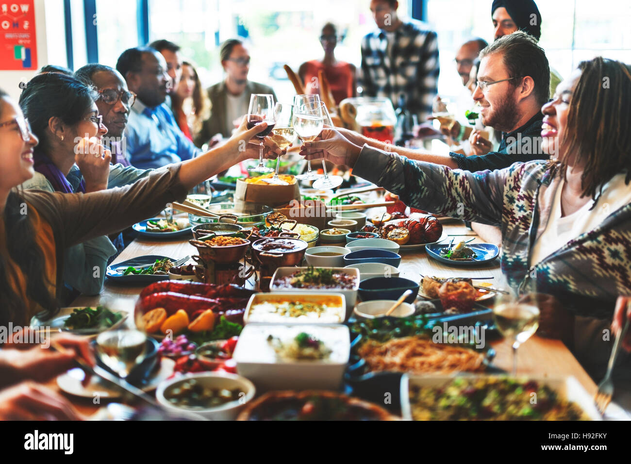 People Cheers Celebration Toast Happiness Togetherness Concept Stock ...