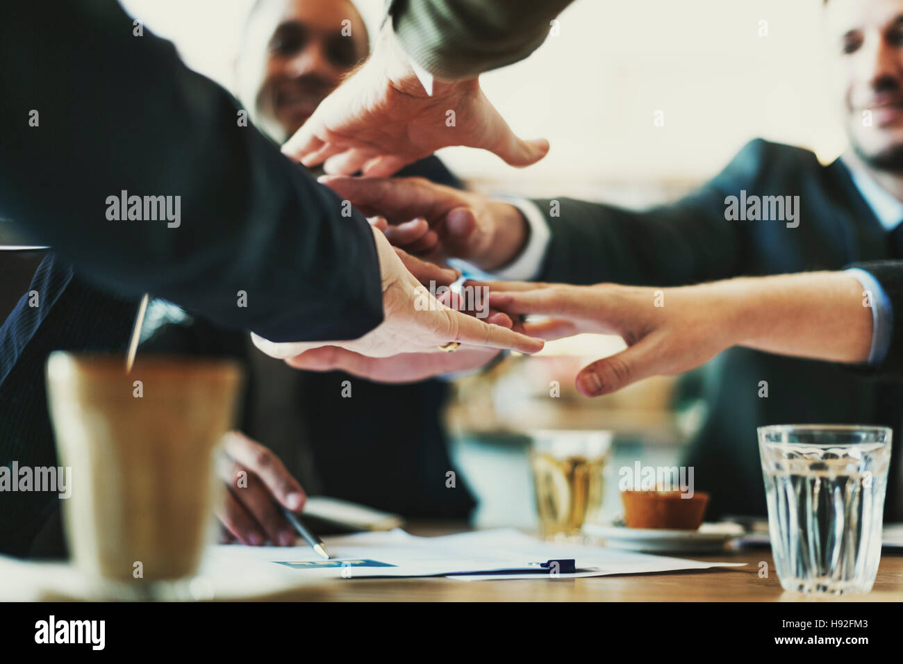 Team Unity Friends Meeting Partnership Concept Stock Photo - Alamy