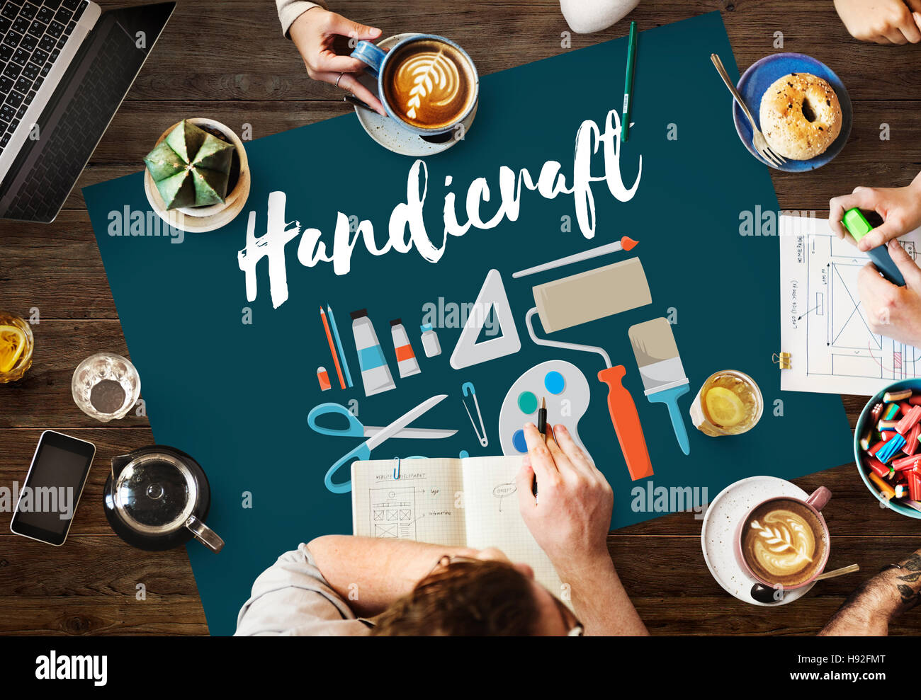 Handicraft Handmade Handiwork Art Design Ideas Concept Stock Photo - Alamy