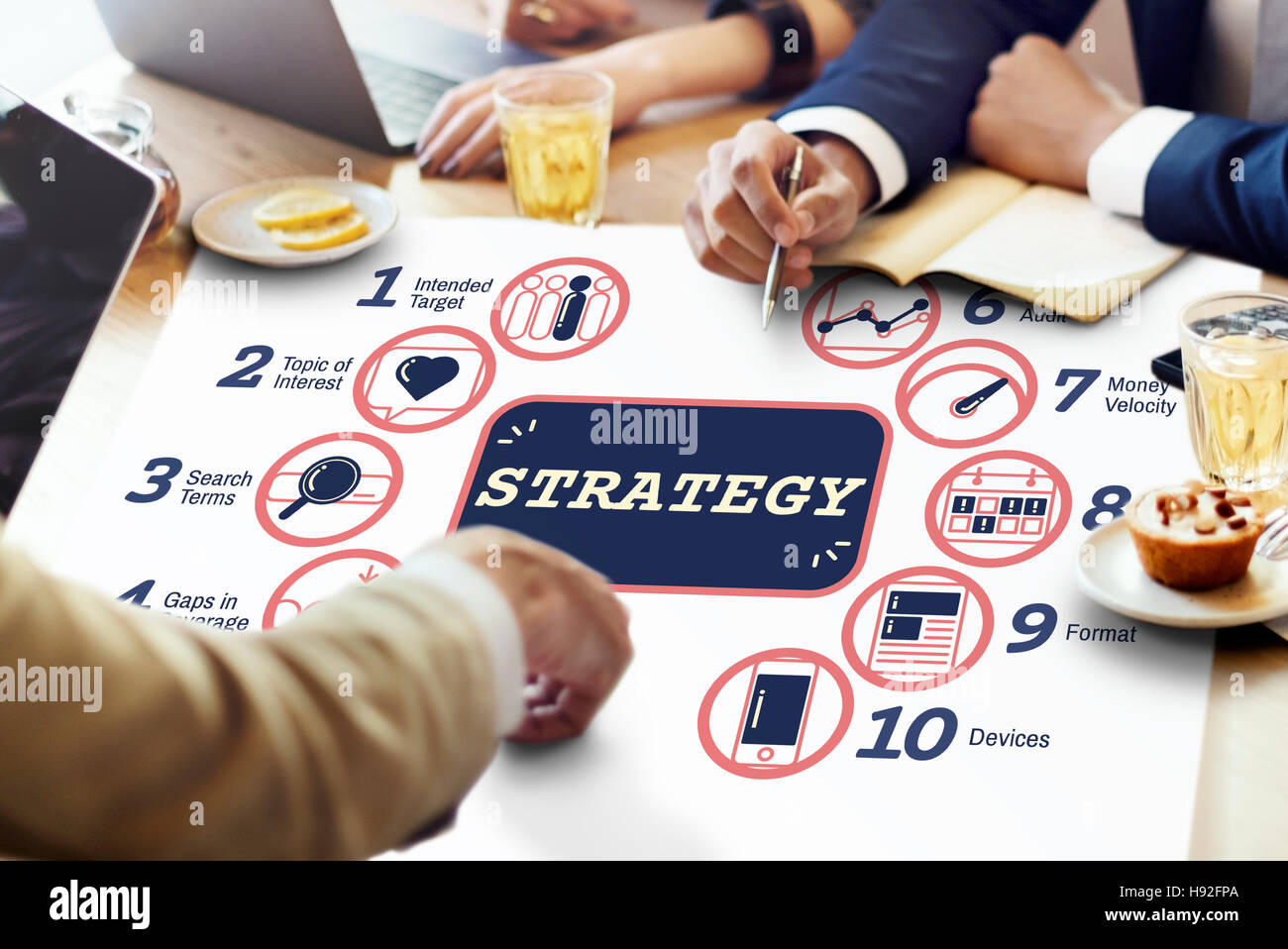 Business Analytics Strategy Methods Tactics Graphic Concept Stock Photo ...